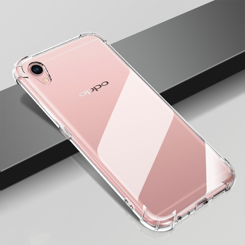 สำหรับOPPO A37 A37f A37fw A37mเจลลี่ใสยืดหยุ่นซิลิโคนเบาะปกหลังสี่เสริม ...