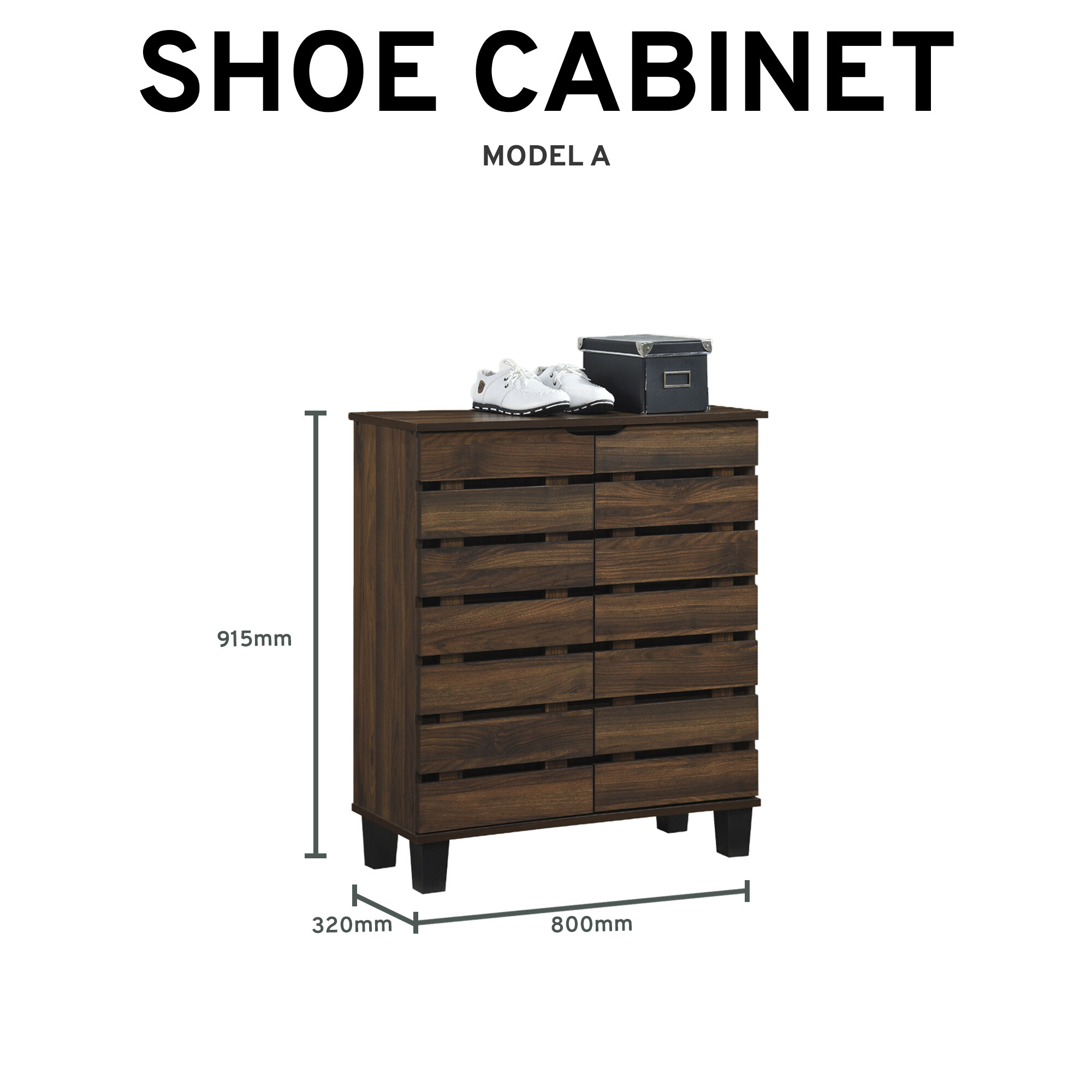 Shoe Cabinet Wooden Shoe Rack 2 Swing Door Shoe Storage Cabinet Tall ...