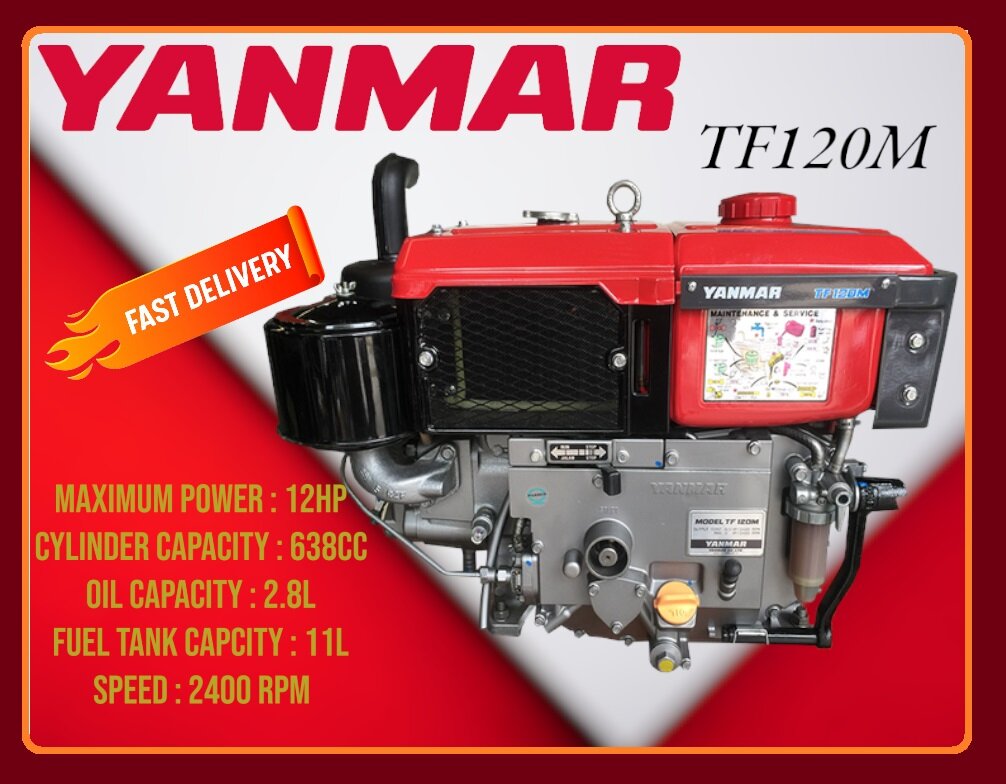 HORIZONTAL WATER COOLED YANMAR DIESEL ENGINE TF-120M / ENJIN | Lazada