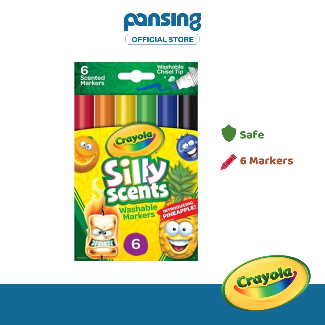 Crayola Silly Scents Scented Chisel Tip Washable Markers (6 Count) | Lazada