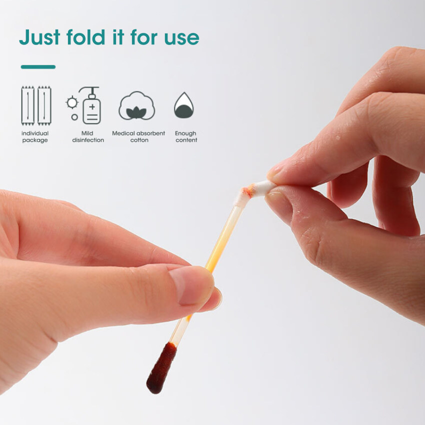 100Pcs Disposable Medical Stick Cotton Swab Iodine Disinfection Outdoor ...