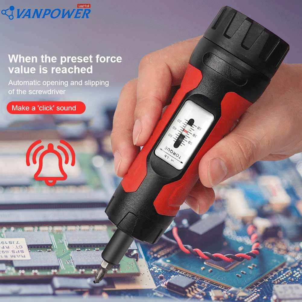 Manual Torque Wrench Adjustment Range 10-65In.lb Preset Torque Driver ...