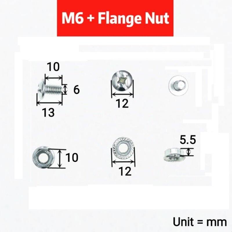 90/100pcs Bolt and Nut Slotted Angle Bar M8 x 16mm / Skru Besi Rak ...