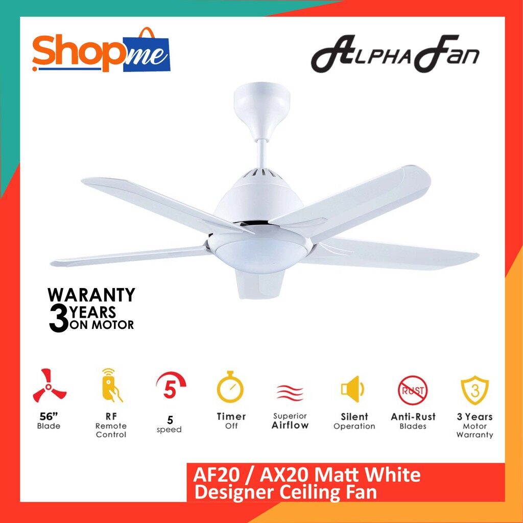 Alpha AF20 / AX20 Ceiling Fan Speed Remote Control 56 5 Blades Matt ...