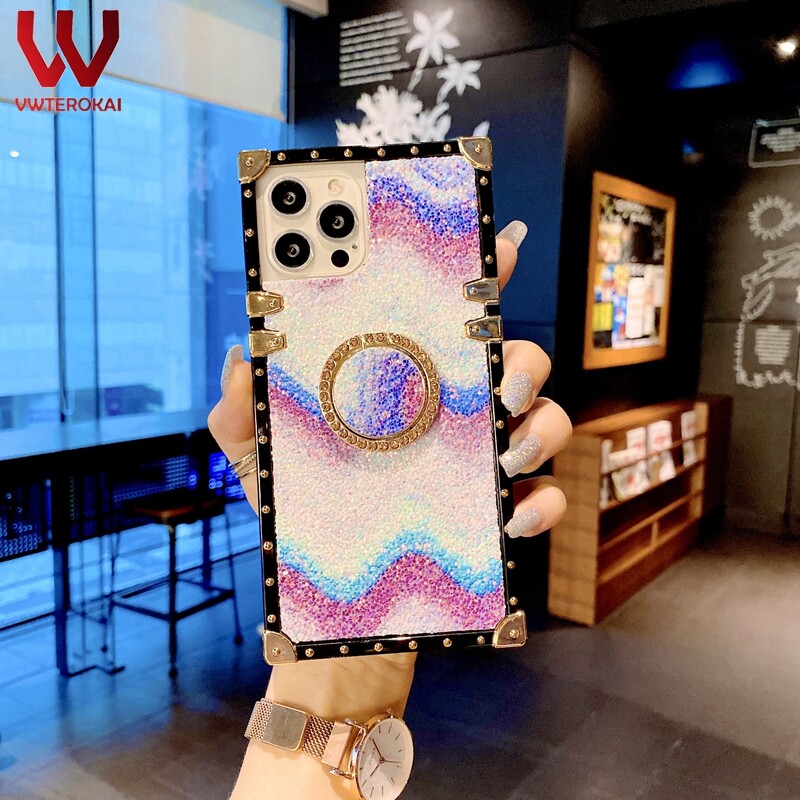 Luxury Bling Glitter Gradient Rainbow Soft Casing PH For Apple iPhone ...