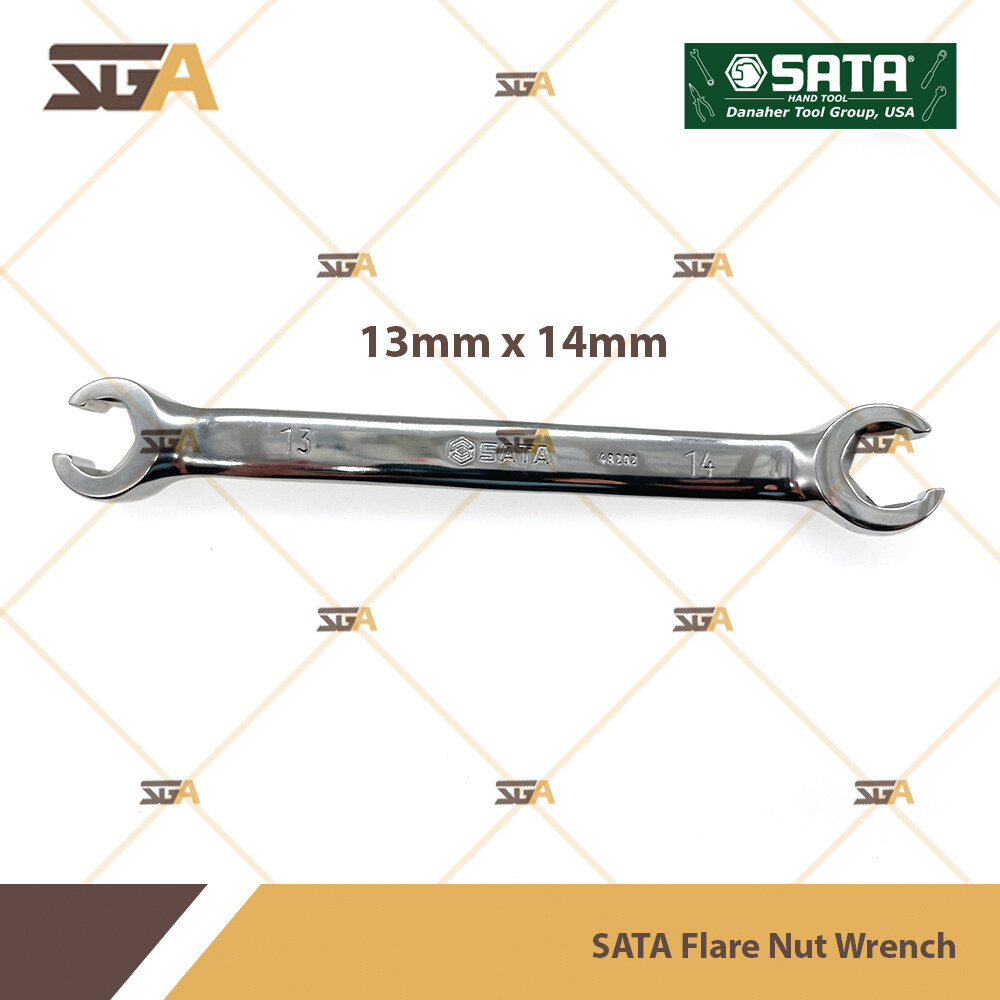 SATA 8mm x 10mm / 10mm x 12mm / 13mm x 14mm FLARE NUT WRENCH (BRAKE ...