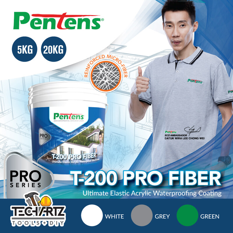 PENTENS T-200 PRO FIBER 20KG ULTIMATE ELASTIC ACRYLIC WATERPROOFING ...