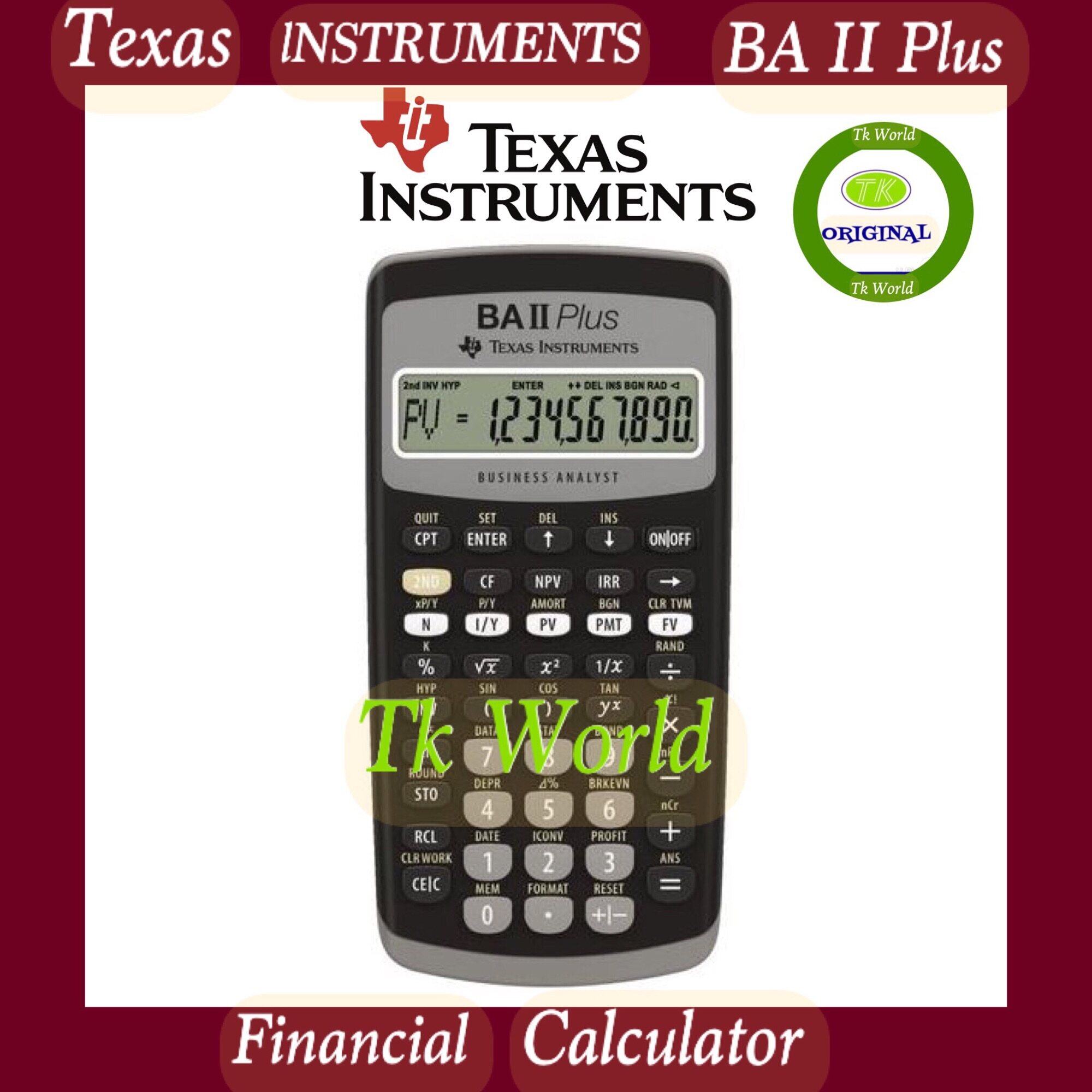 Texas Instrumen BA II Plus Kalkulator Kewangan | Lazada