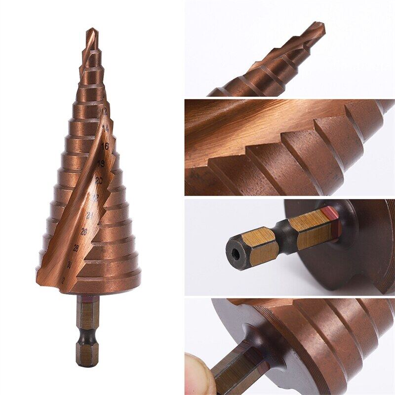 ระดับ5/9 M35 Cobalt Step Drill Bit HSS-CO เหล็กความเร็วสูงกรวยโลหะเครื่องมือเจาะรูสำหรับสแตนเลส ...