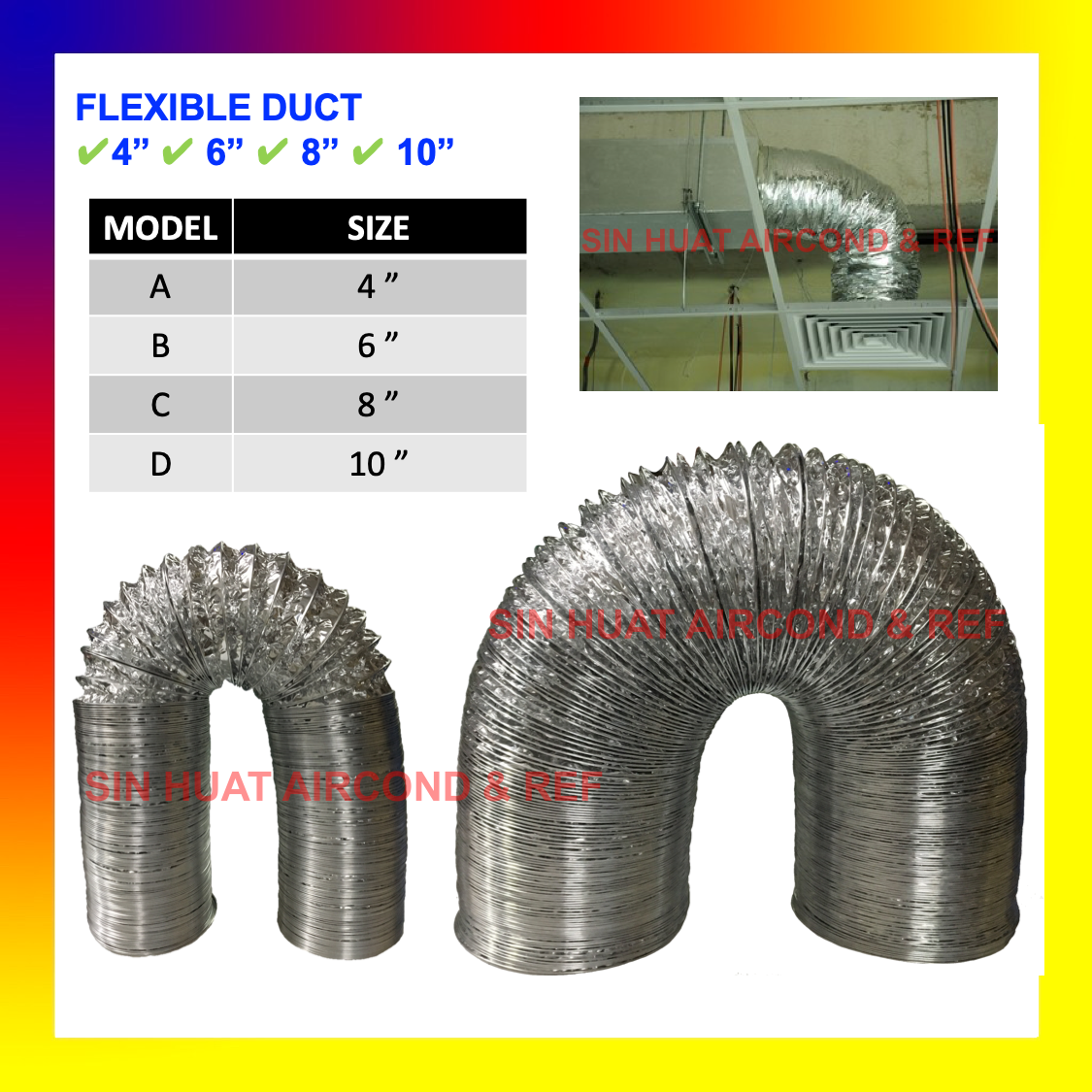 (30FT) ALUMINUM AIR DUCTING FOR AIRCOND HVAC DRYER VENT HOSE FLEXIBLE ...