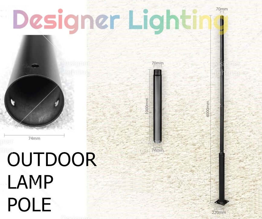 Designer Lighting Outdoor High Pole 2Meter/3Meter and Above Black ...