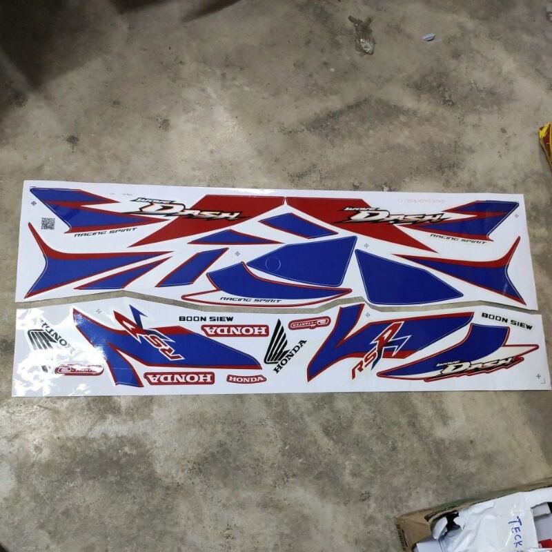 Stiker Sticker Body Stripe (1) Honda Dash110v1 Dash 110 V1 Wave Dash ...