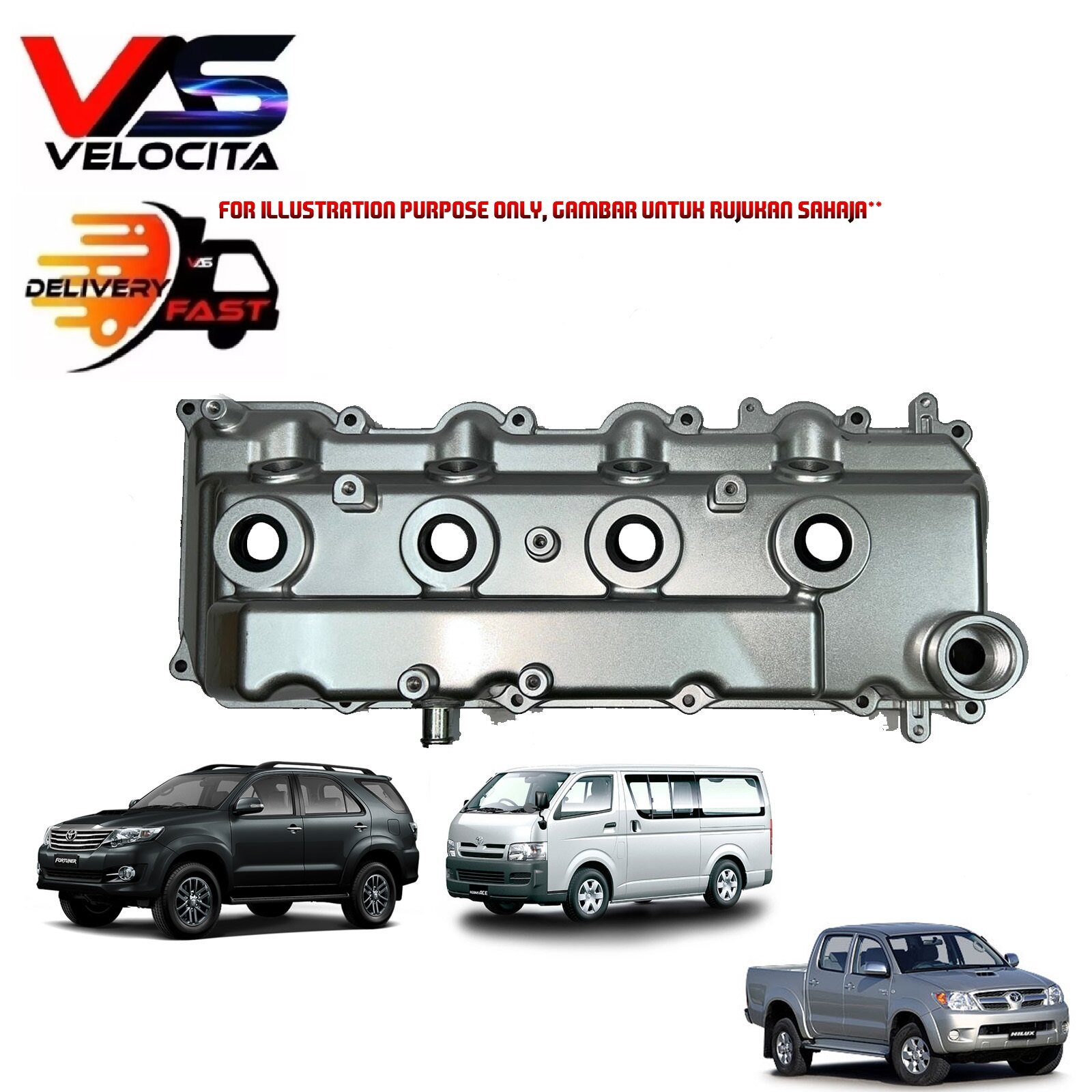 OEM VALVE ROCKER COVER (ALUMINIUM) TOYOTA HILUX KUN25 KUN26 HIACE KDH200 FORTUNER 1KD 2KD | Lazada