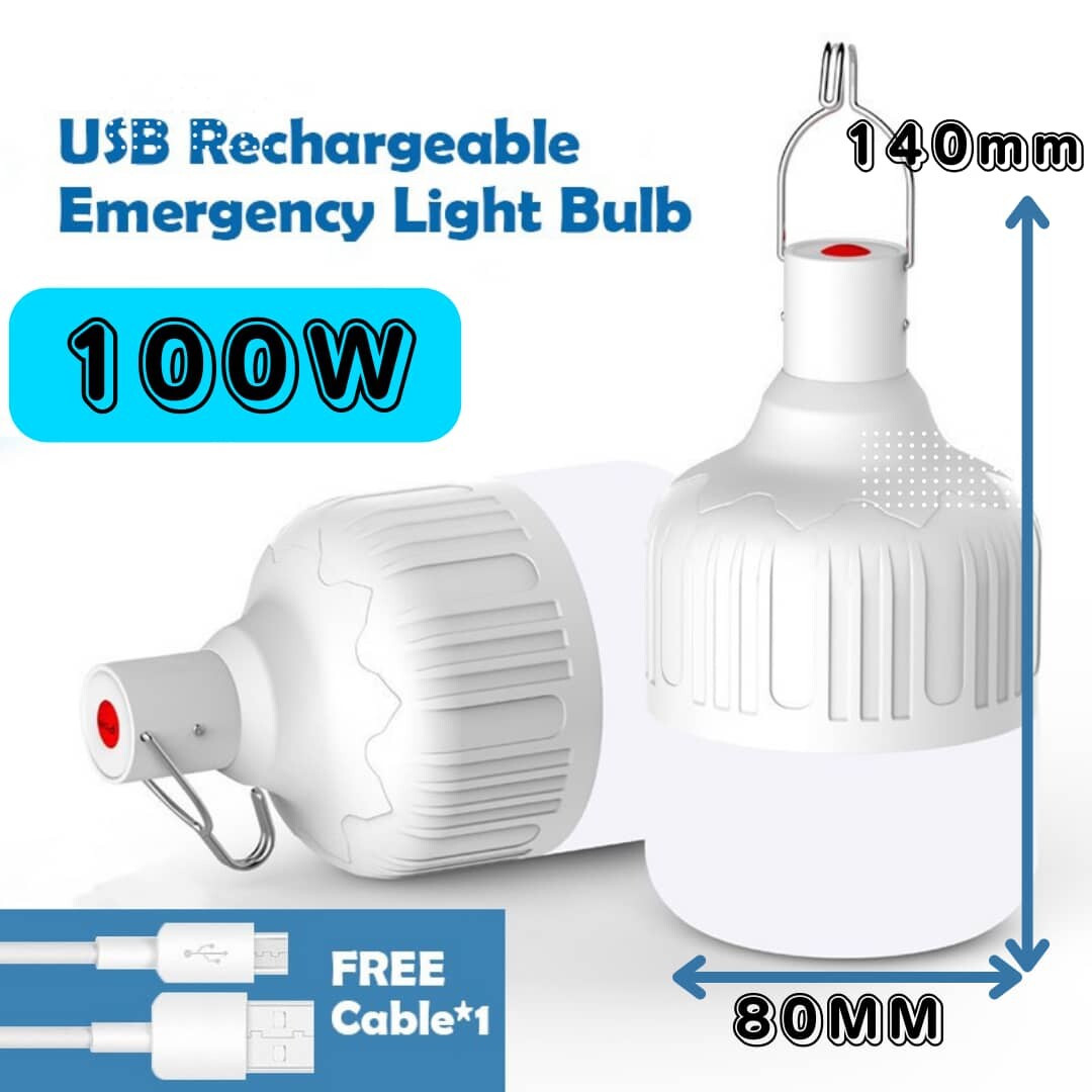 100w/200w/300w/400w Rechargeable Led Light Bulb Usb Portable Lamp for ...