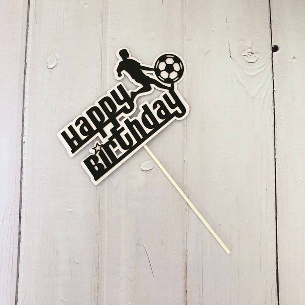 ZESTON รองเท้าผ้าใบฟุตบอลสุขสันต์วันเกิดสำหรับเด็กธีมกีฬาของขวัญเค้ก T ...