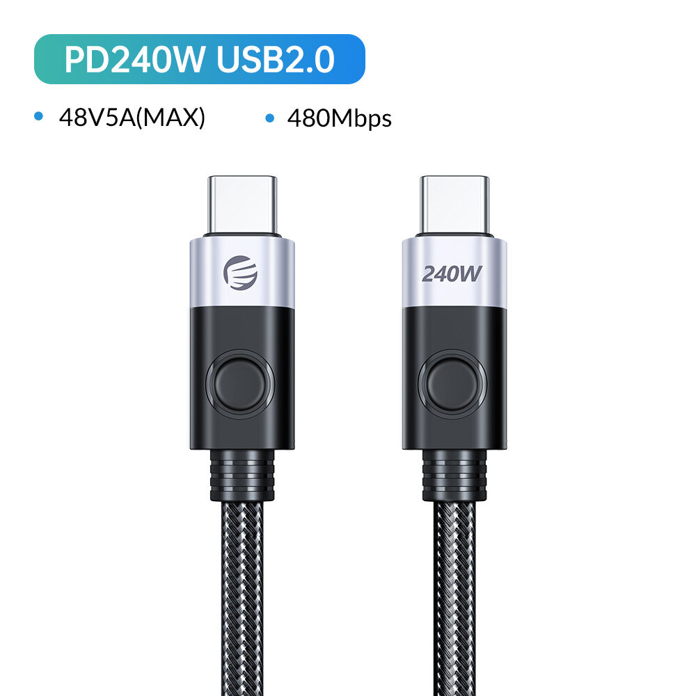 Fast Charging Cable ORICO 240W PD USB4 Data Cable PD3.1 Power Line Born ...