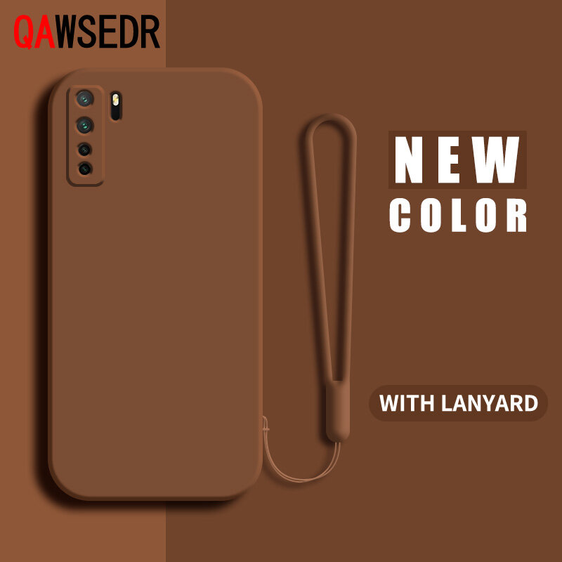 QAWSEDR กรณีสำหรับหัวเว่ย Nova 7 SE Pro สีใหม่2022ตรงตารางขอบปลอกเต็ม ...