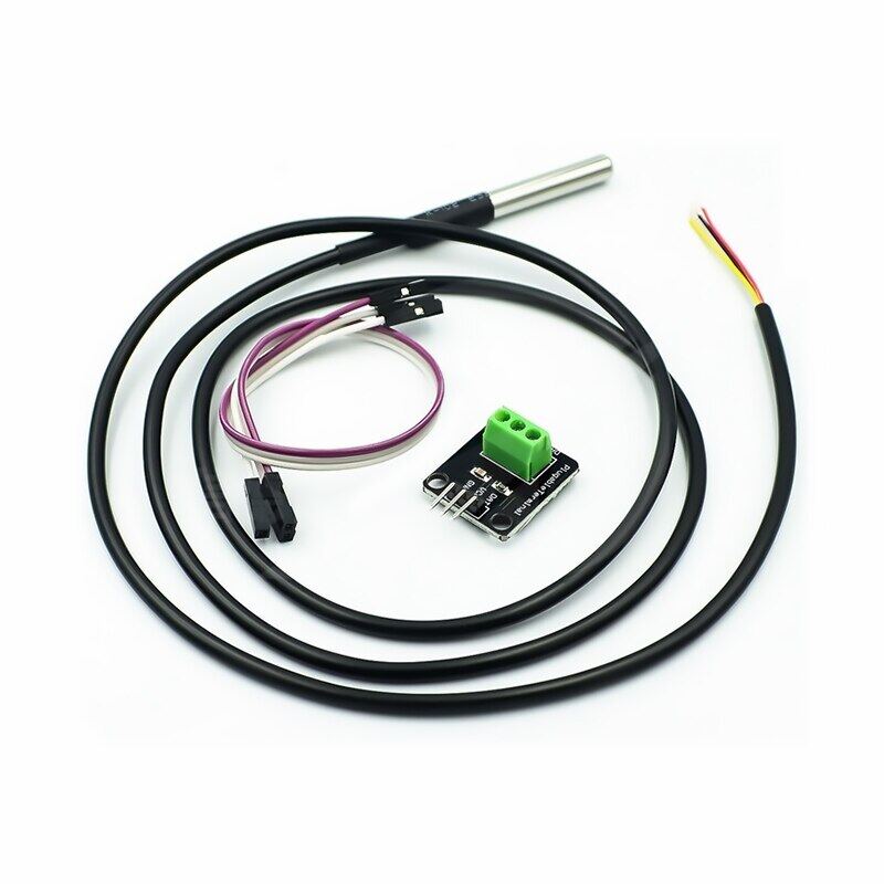 DS18B20 Temperature Sensor Module Kit Waterproof 100CM Digital Sensor ...