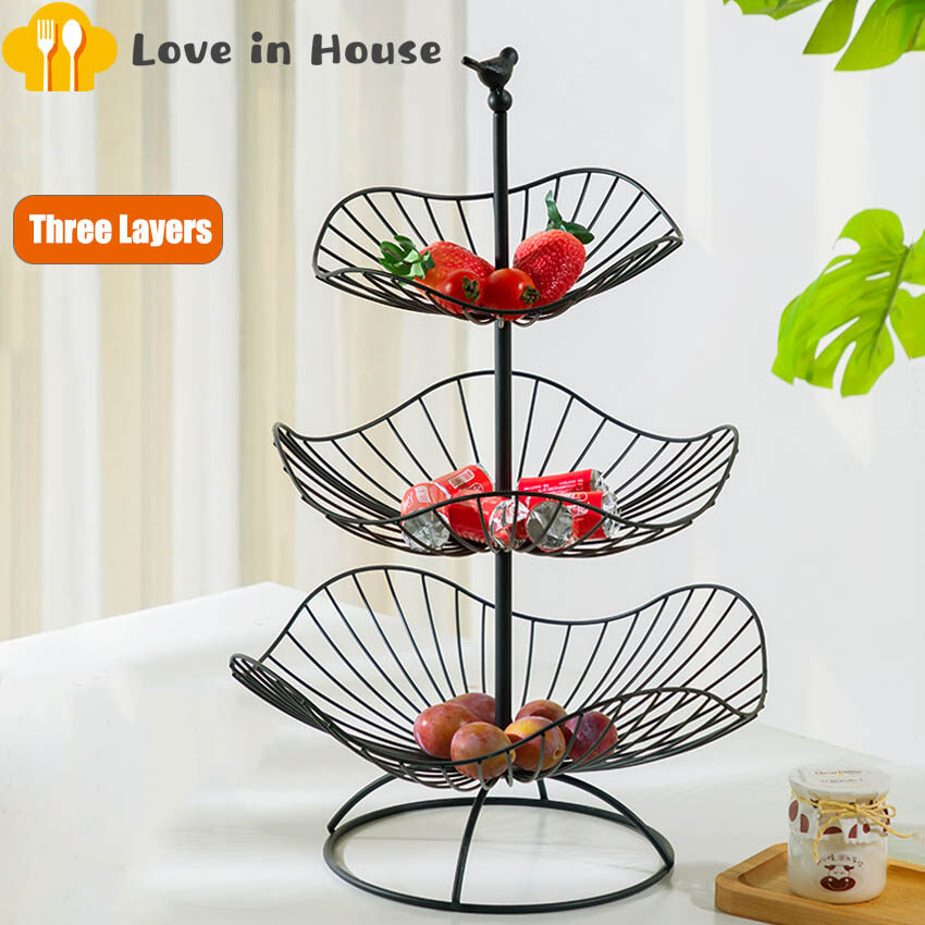 Nordic Style Fruit Tray Living Room Household Three Layer Fruit Tray ...