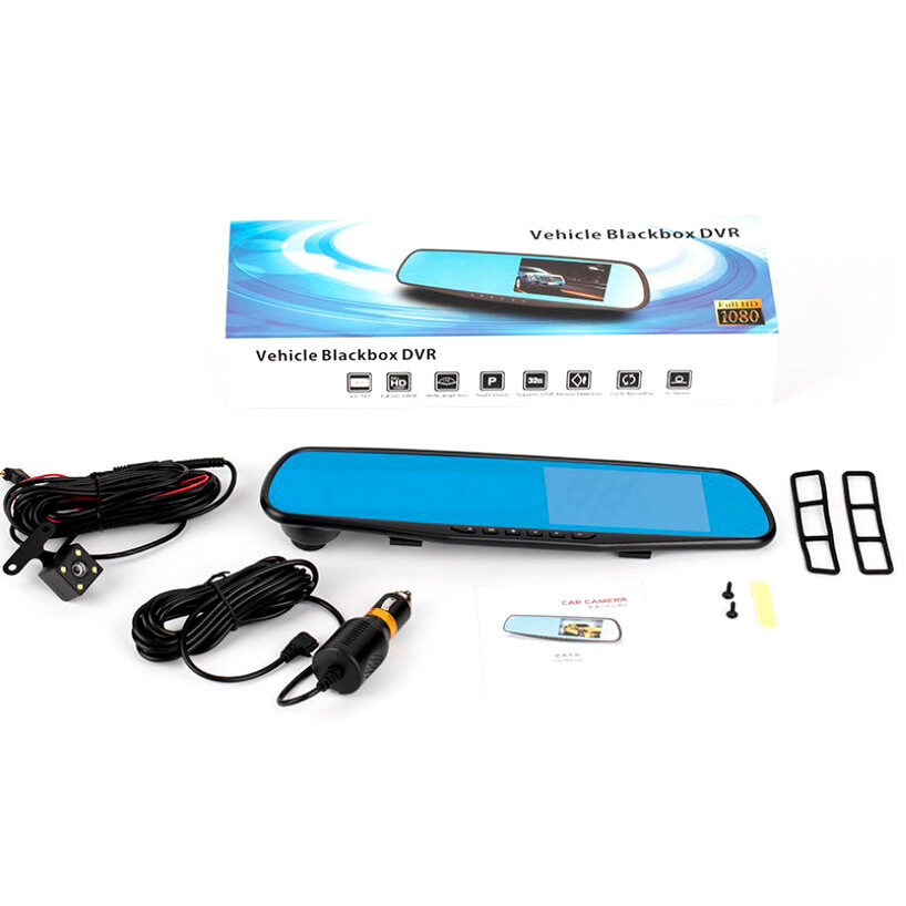 NFA เครื่องบันทึกการขับขี่รถยนต์ HD กระจกมองหลัง1080P เลนส์คู่พร้อมภาพ ...