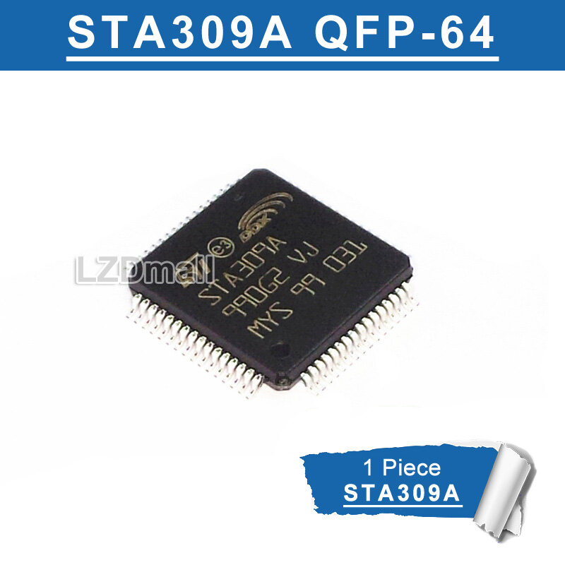 เครื่องขยายเสียงคลาส D 1ชิ้น,แอมป์ขยายเสียง STA309A STA309A13TR STA309 QFP-64 1W ของแท้ใหม่ ...