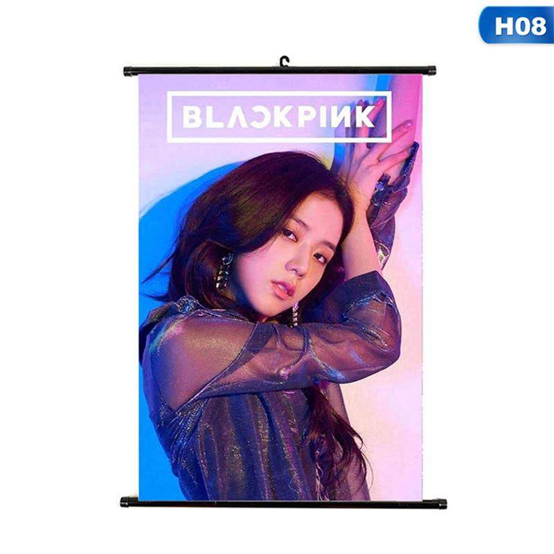 BBty 1 Pcs 21x30 ซม. เคป็อปแบล็กพิงค์พัดลมคอลเลกชันแขวนภาพวาดศิลปะการ ...