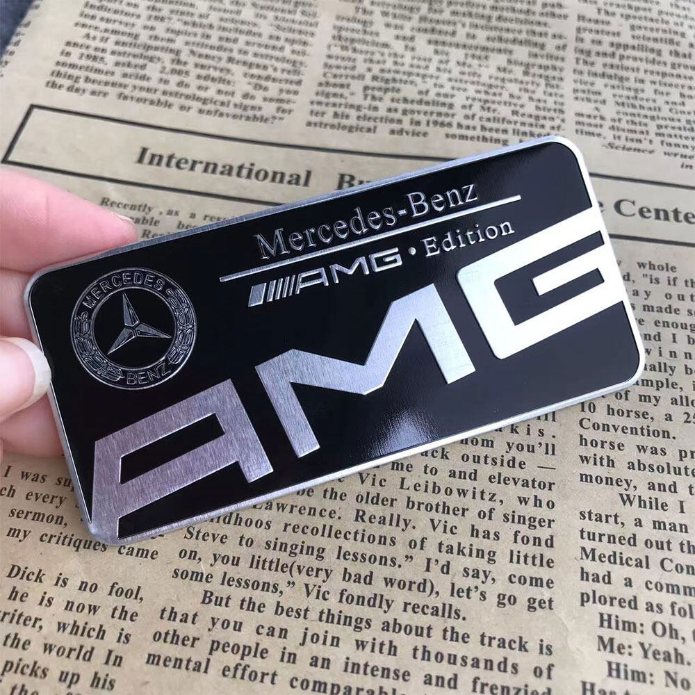Aluminum Mercedes-Benz AMG Logo Sticker Personalized Anti-scratched Car ...