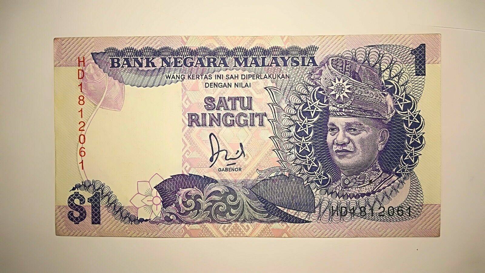 Malaysia Satu Ringgit RM $ 1 RM1 1989 Banknote P 27 | Lazada
