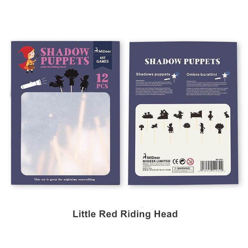 MiDeer Kids Fairy Tale Story Shadow Puppets 12pcs Night-time Shadows ...