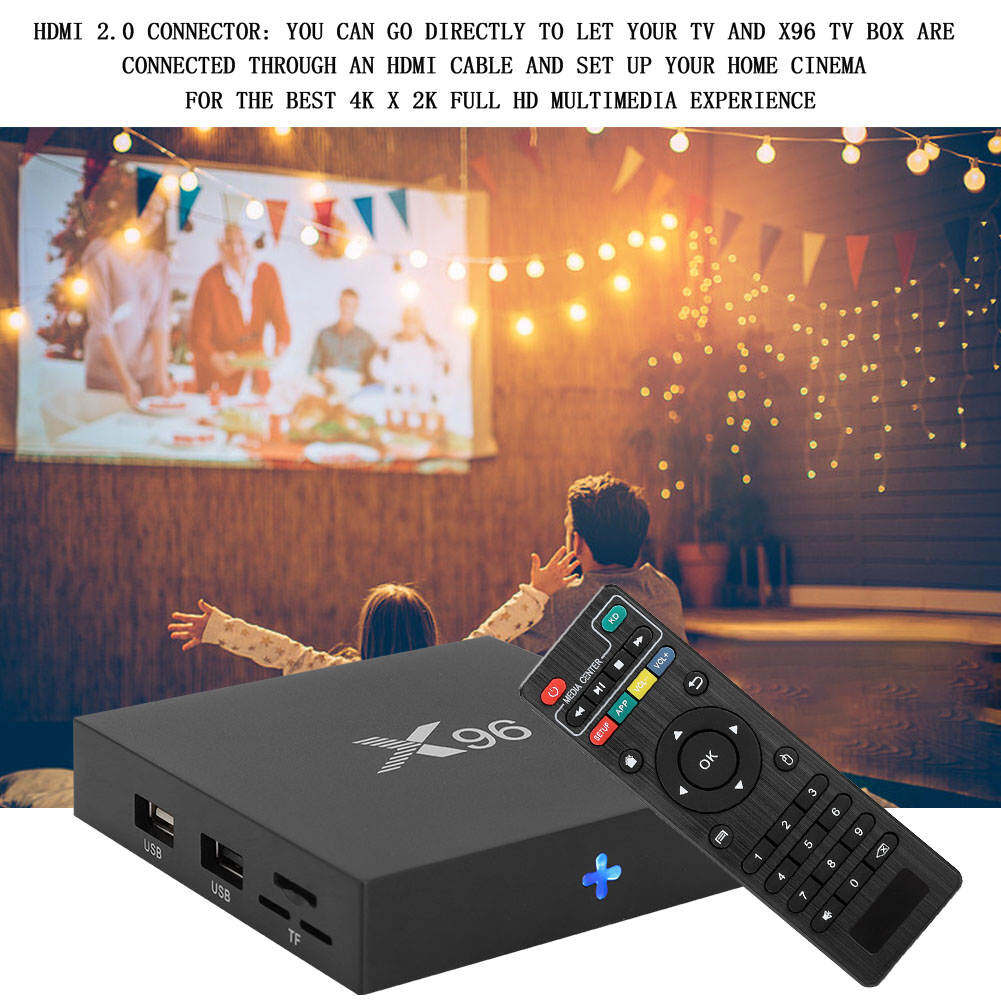 X96 Android 6.0 S905X Wifi Smart Set Top TV Box 1GB+8GB HDMI 4K Media ...