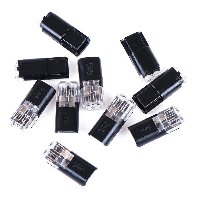TanHaiGang 10pcs 2pin Pluggable Spring Lock Wire Connector Cable Crimp ...
