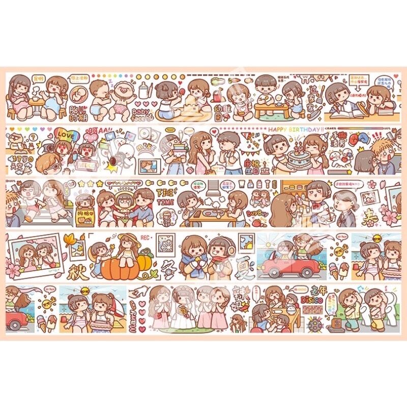 Washi Tape in Loop Small Mochi Xiao Ma Shu 小麻薯胶带分装 | Lazada