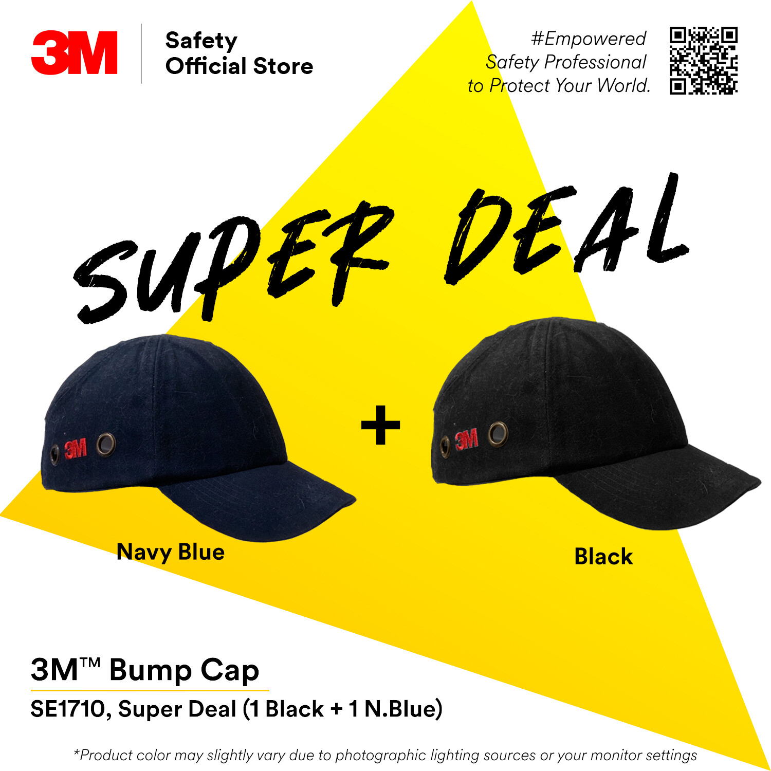 3M SE1710 Bump Cap Navy Blue/ Black Colour / For Low Risk Applications ...