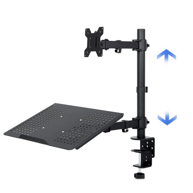 monitor arm Table Clamping Mounting 2 in 1 Monitor & Laptop Stand ...