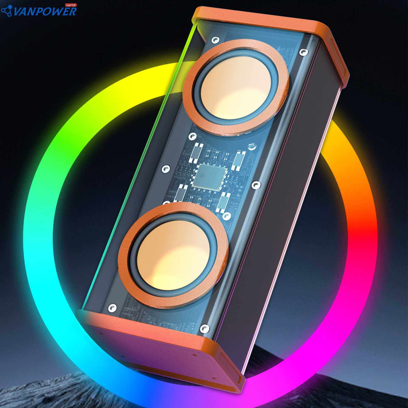 K07 Mecha Speakers Shake The Bass Transparent Wireless Bluetooth Stereo ...