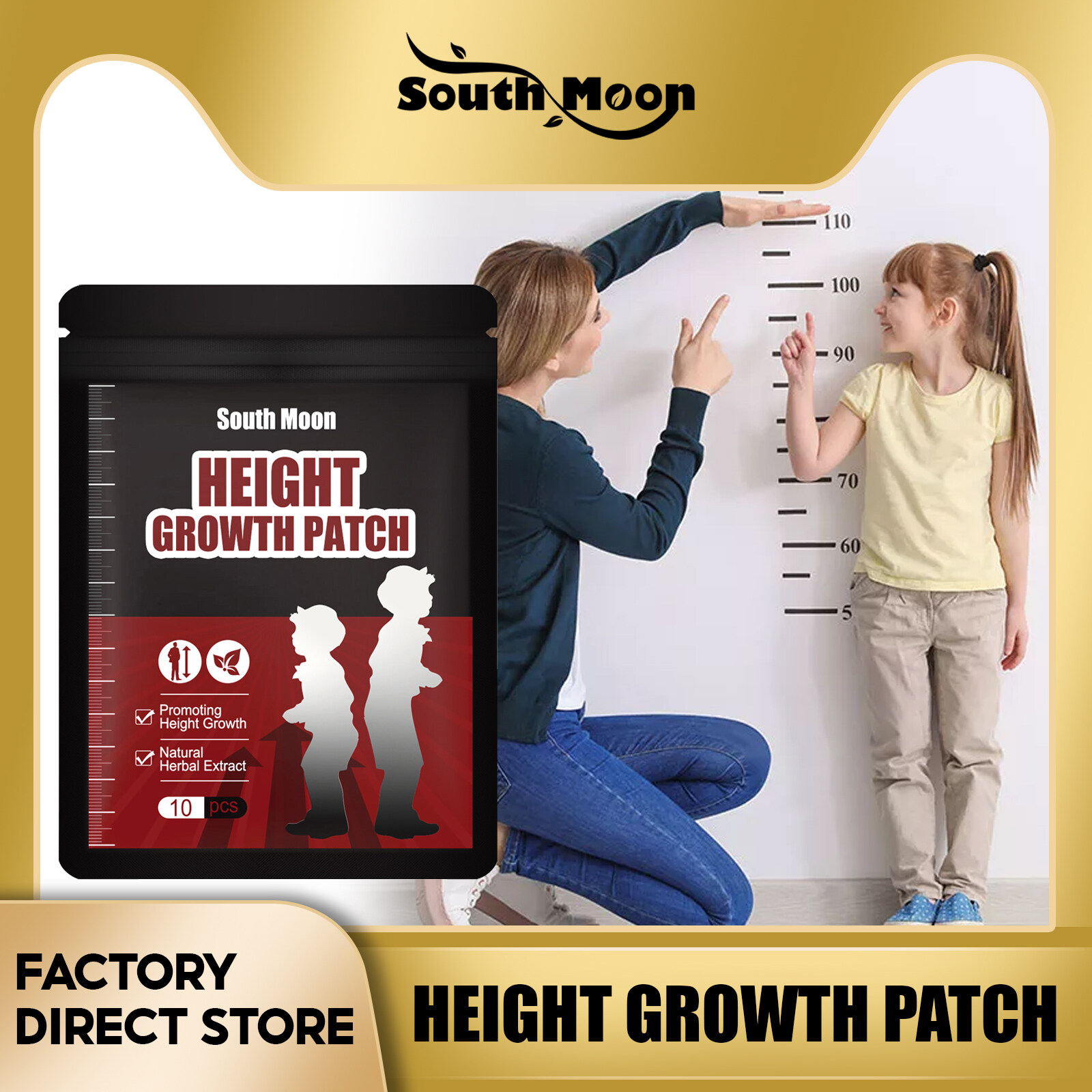 South Moon Height Enhancement Patch 10pcs Foot Patch Height Growth ...