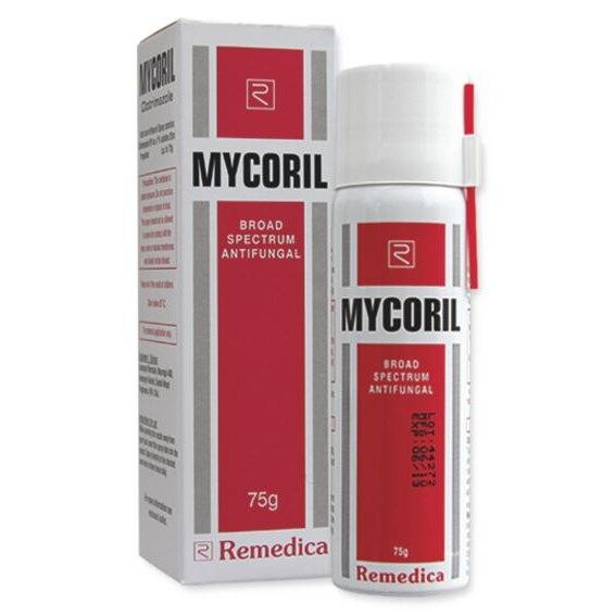 MYCORIL Spray 1% 75G - Broad Spectrum Antifungal Skin Rash Infection ...