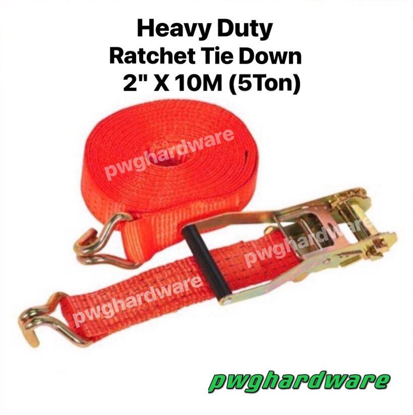 Heavy Duty 2" X 10M Ratchet Tie Down Set / Lorry Ratchet Straps ...