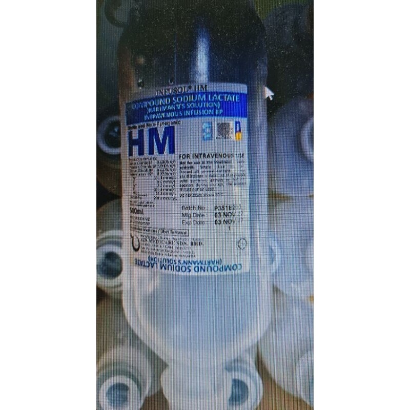 INFUSOL HM Solution Compound Sodium Lactate IV infusion 500ML | Lazada