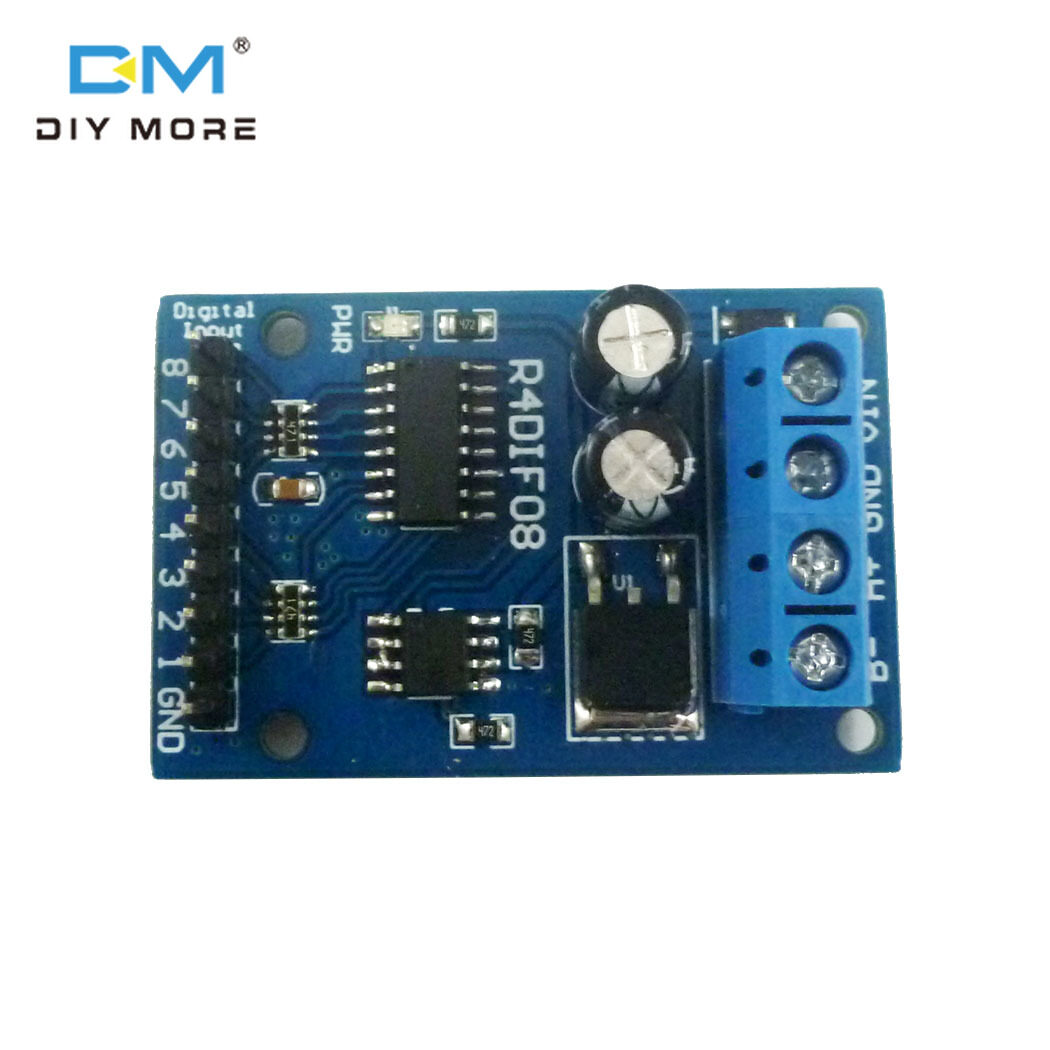 Diymore Acquisition Board ขยายรีเลย์8ช่องโมดูลอินพุตดิจิตอลอุตสาหกรรมแบบออโต้ Rs485 Modbus Rtu