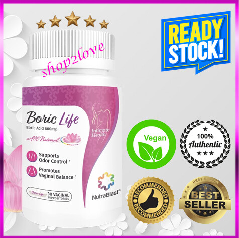 NutraBlast Boric Acid Vaginal Suppositories 30 Gelules- Boric Life ...