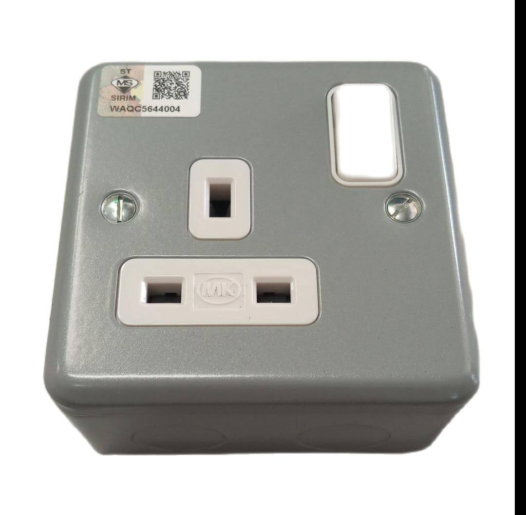 MK K2977 13A Switch Socket Metal Clad | Lazada