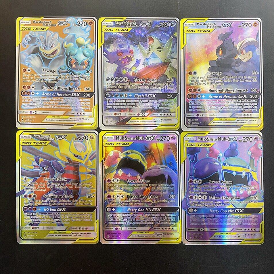 Pokemon TAG TEAM Cards Box 20PCS Shining Playing Game Display Booster ...