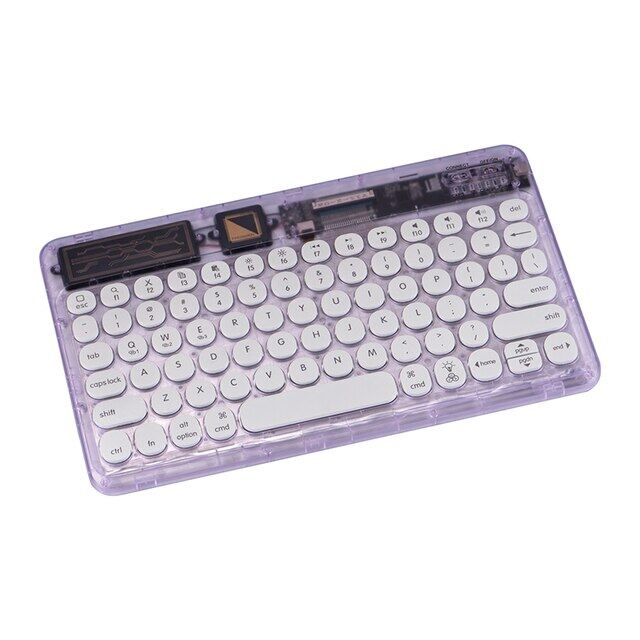 2022 New transparent wireless keyboard with LED lights Phone tablet ...