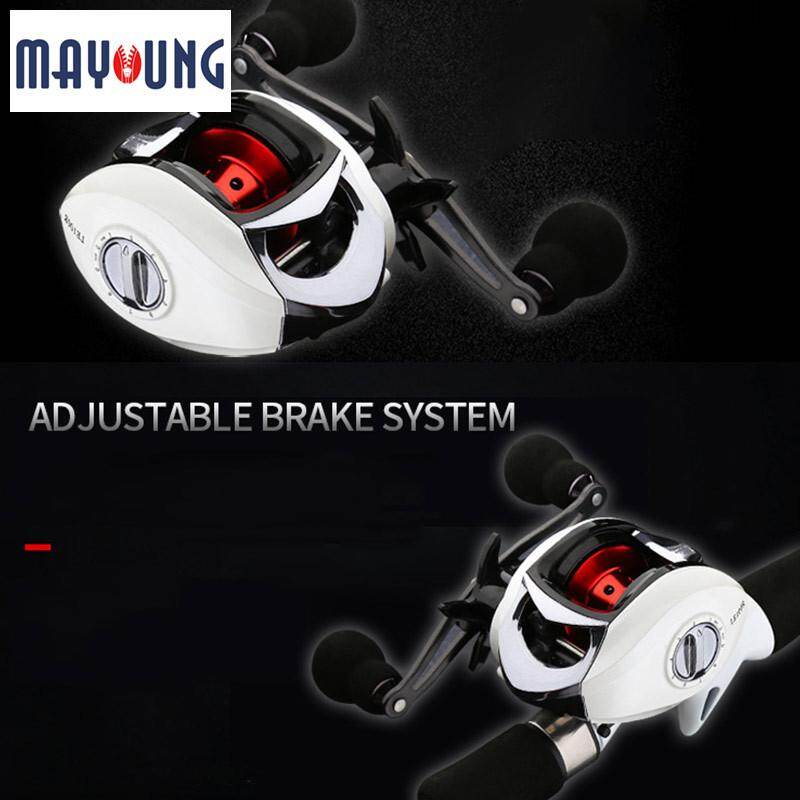 Mayoung คาร์บอนไฟเบอร์ Lure เบ็ดตกปลาด้วย Low-Profile Reel ที่วัดระดับ ...