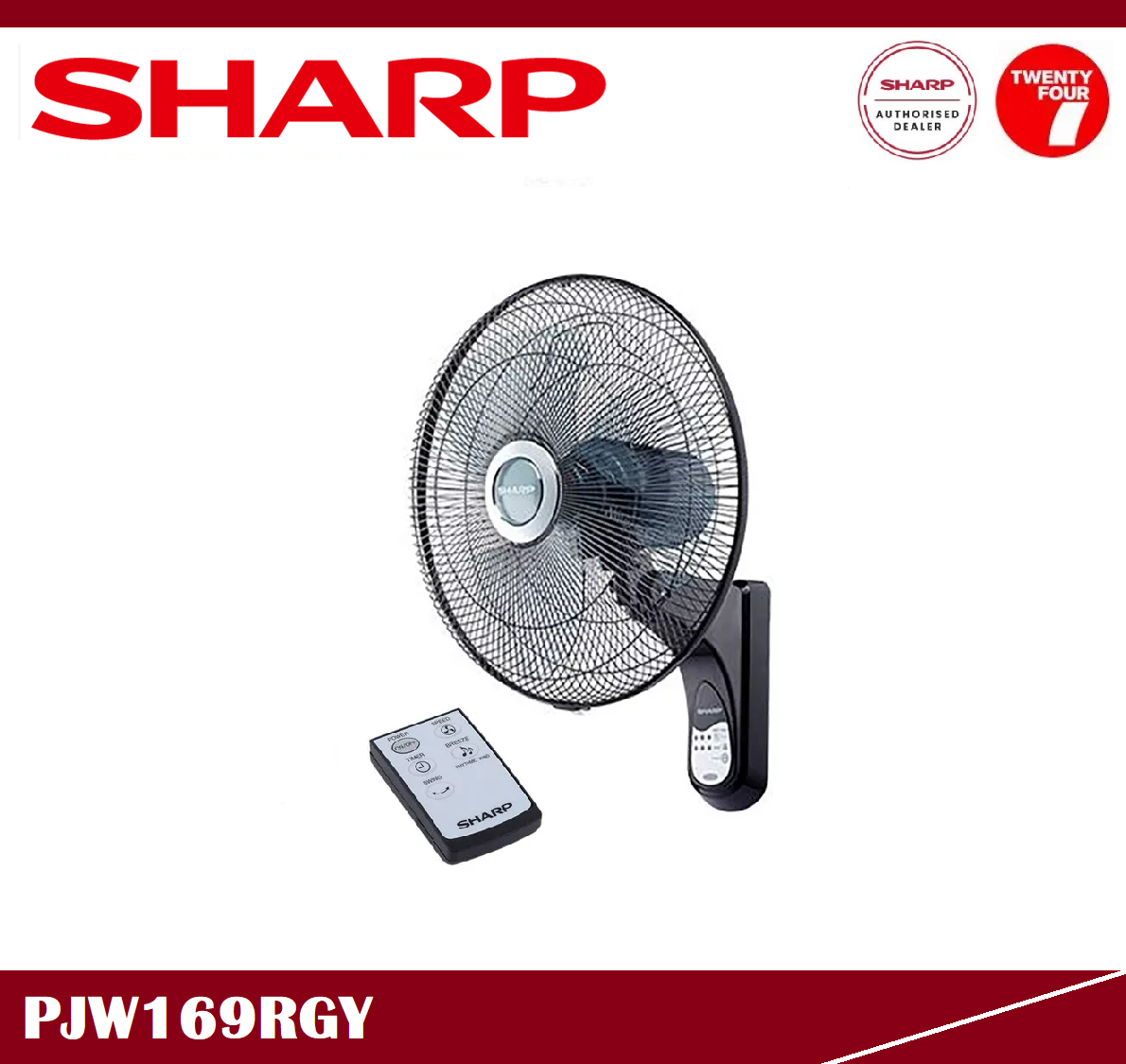 SHARP 16" Wall Fan with Remote Control PJW169RGY | Lazada