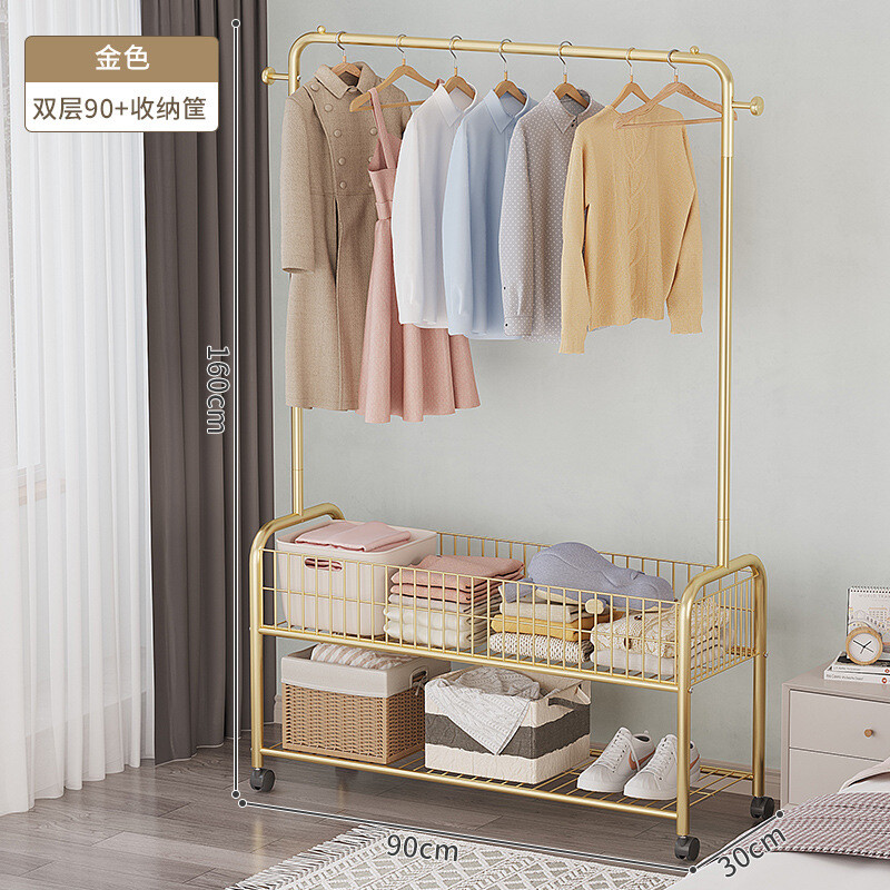 Multi-functional Steel Hanging Clothes Rack Organizer With Wheels And ...