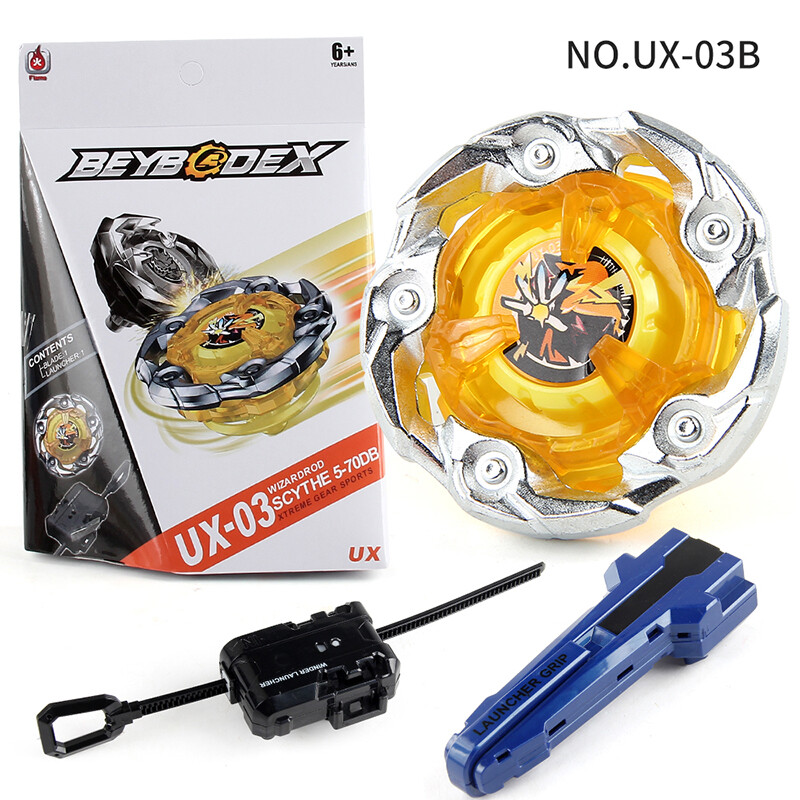 Beyblade X UX Bey Blade Gyro with Ripcord Launcher Grip Toy Metal ...