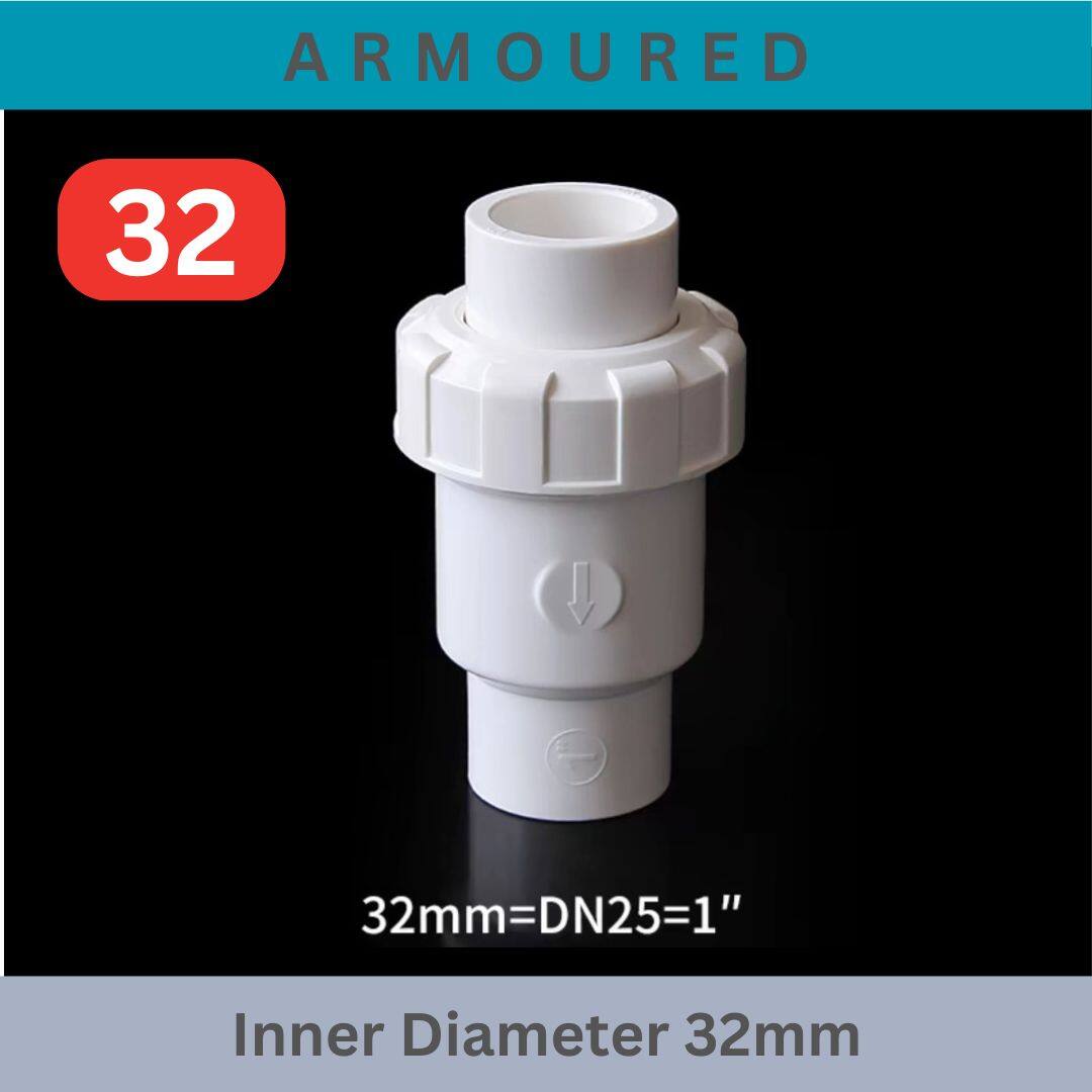 PVC Check Valve One Way Water Flow Connector Fitting DIY Aquarium for ...