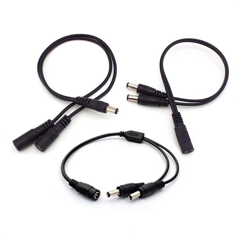 1ถึง2 Way DC Power Supply Cable 5.5X2.1Mm Male To Female Jack Plug ...